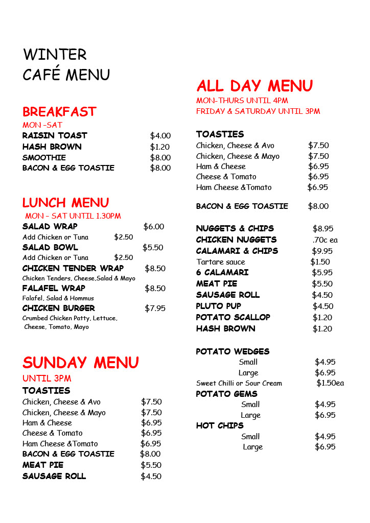 Cafe - Gympie Aquatic Recreation Centre